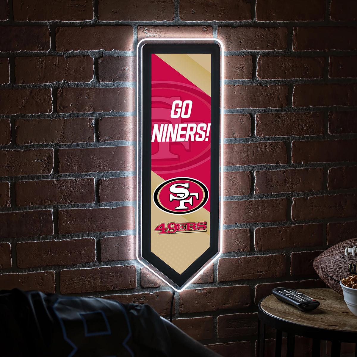 LED Wall Decor, Pennant, San Francisco 49ers – Team Sports America