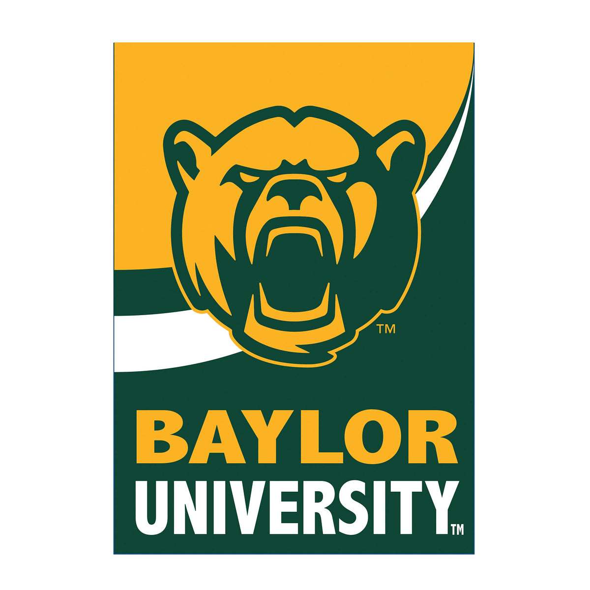 Baylor University Burlap Flag House Size – Team Sports America