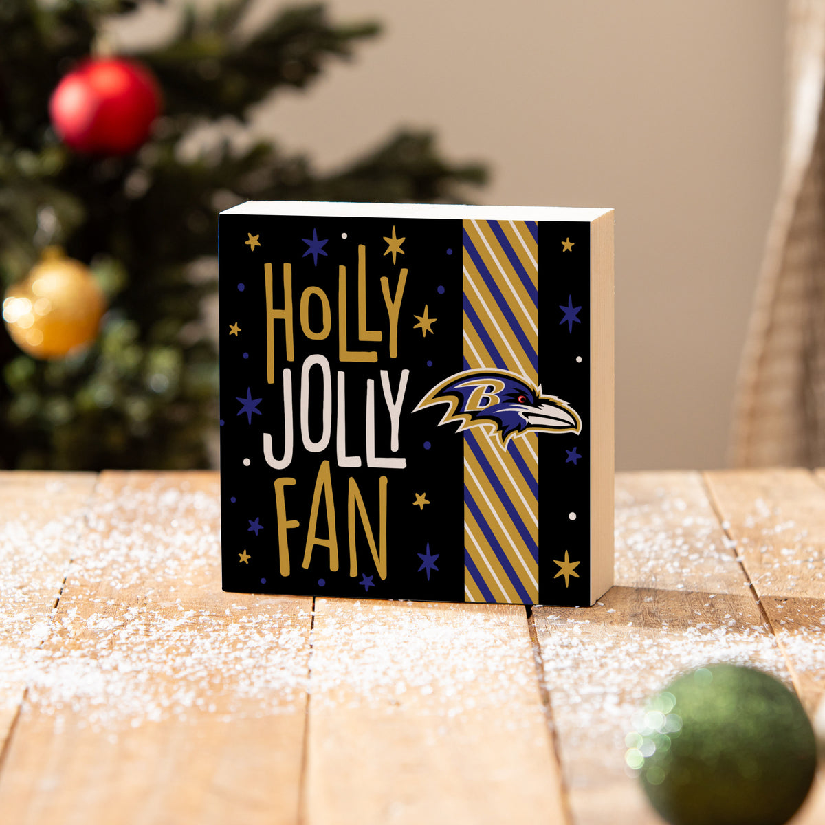 Baltimore Ravens Block, Holiday, 6x6 – Team Sports America