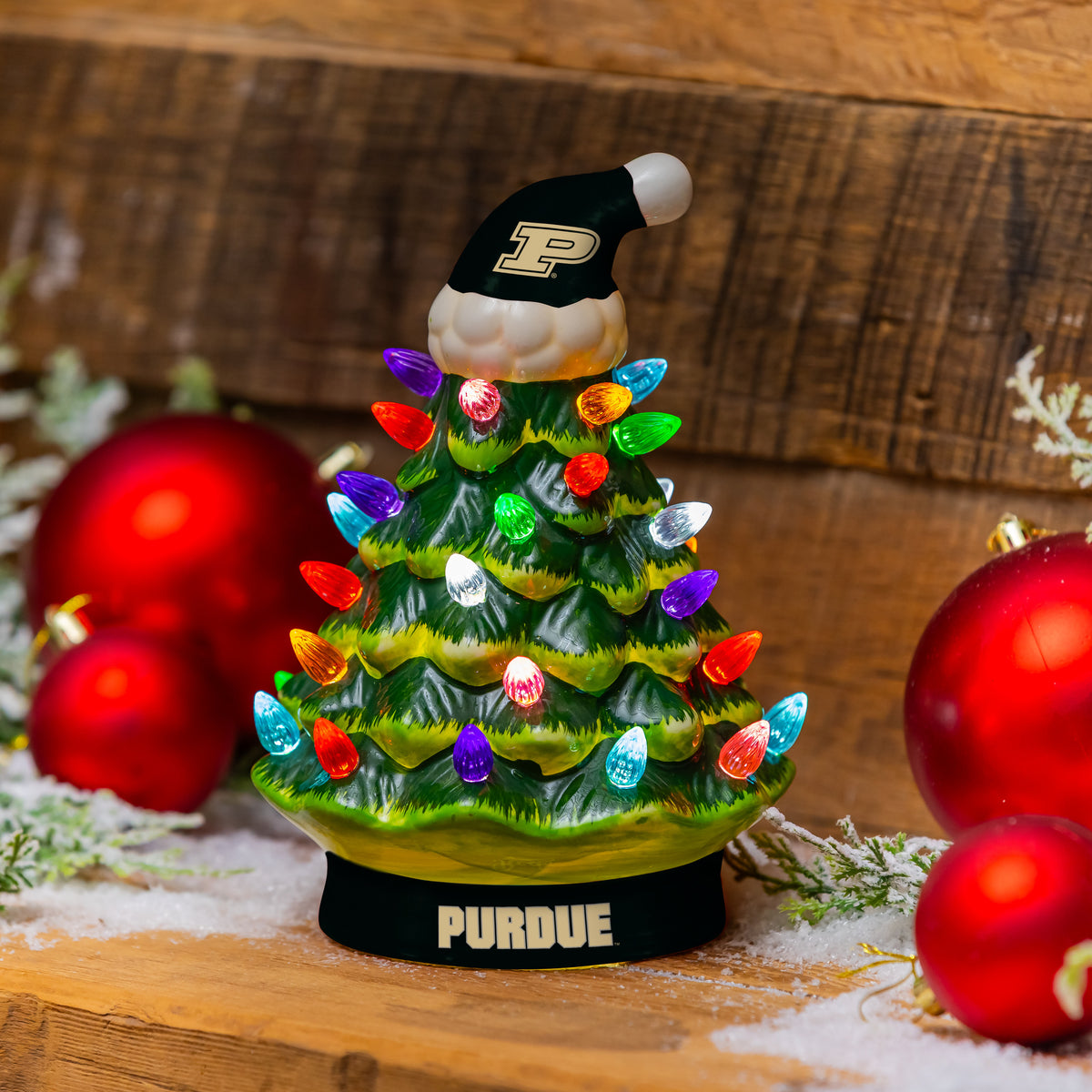 Purdue University 8" LED Ceramic Christmas Tree – Team Sports America