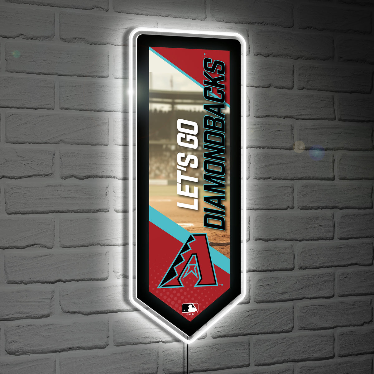 Arizona Diamondbacks Baseball Pennant Glazelite LED Decor – Team Sports ...