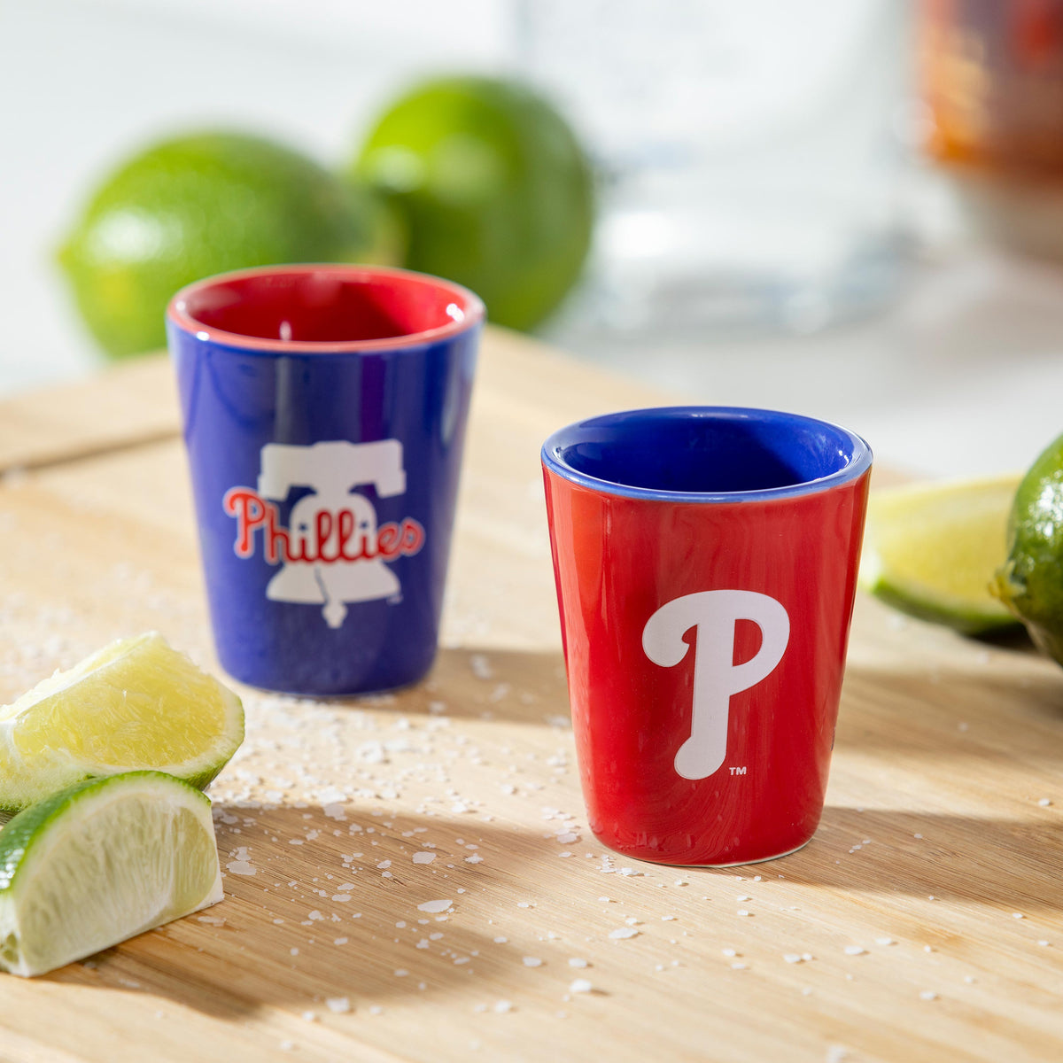 Philadelphia Phillies 4-Piece Ceramic 2oz. Shot Glass Set – Team Sports ...