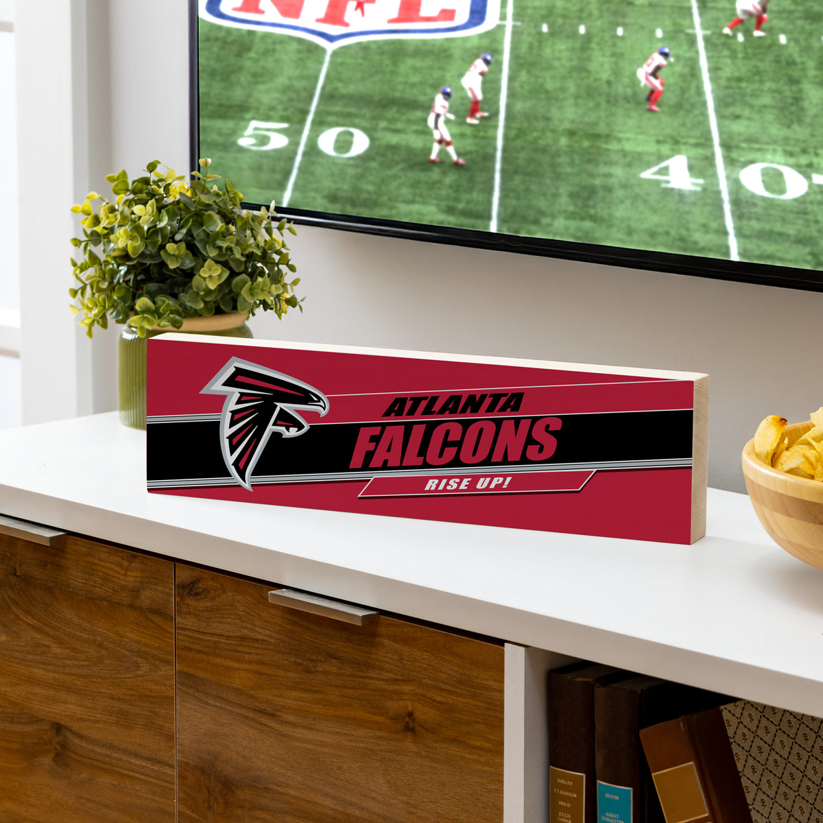 Atlanta Falcons Mantle Sign, Down Home Fans, 5x18 – Team Sports America