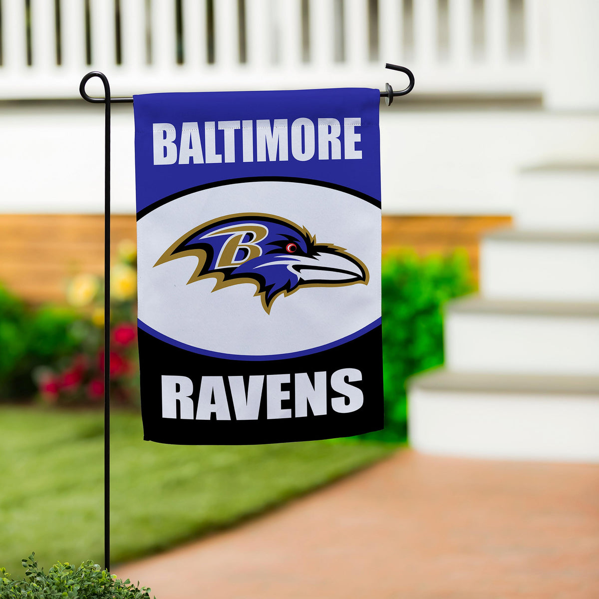 Baltimore Ravens Suede Garden Flag – Team Sports America