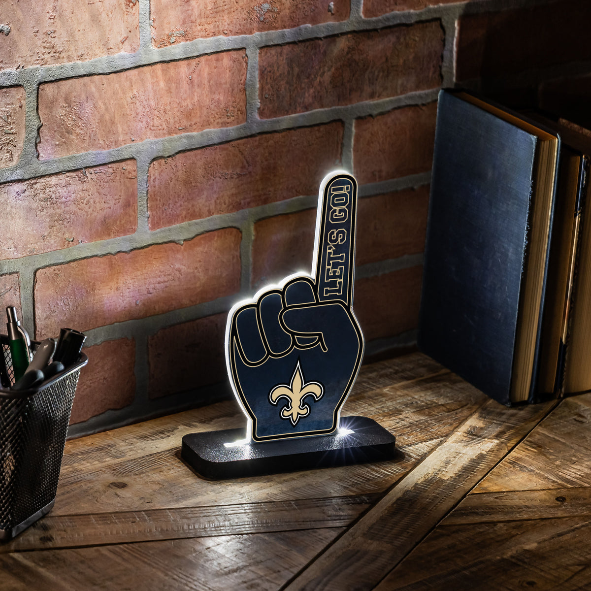 New Orleans Saints NFL Football Foam Finger Desklite LED Decor – Team ...