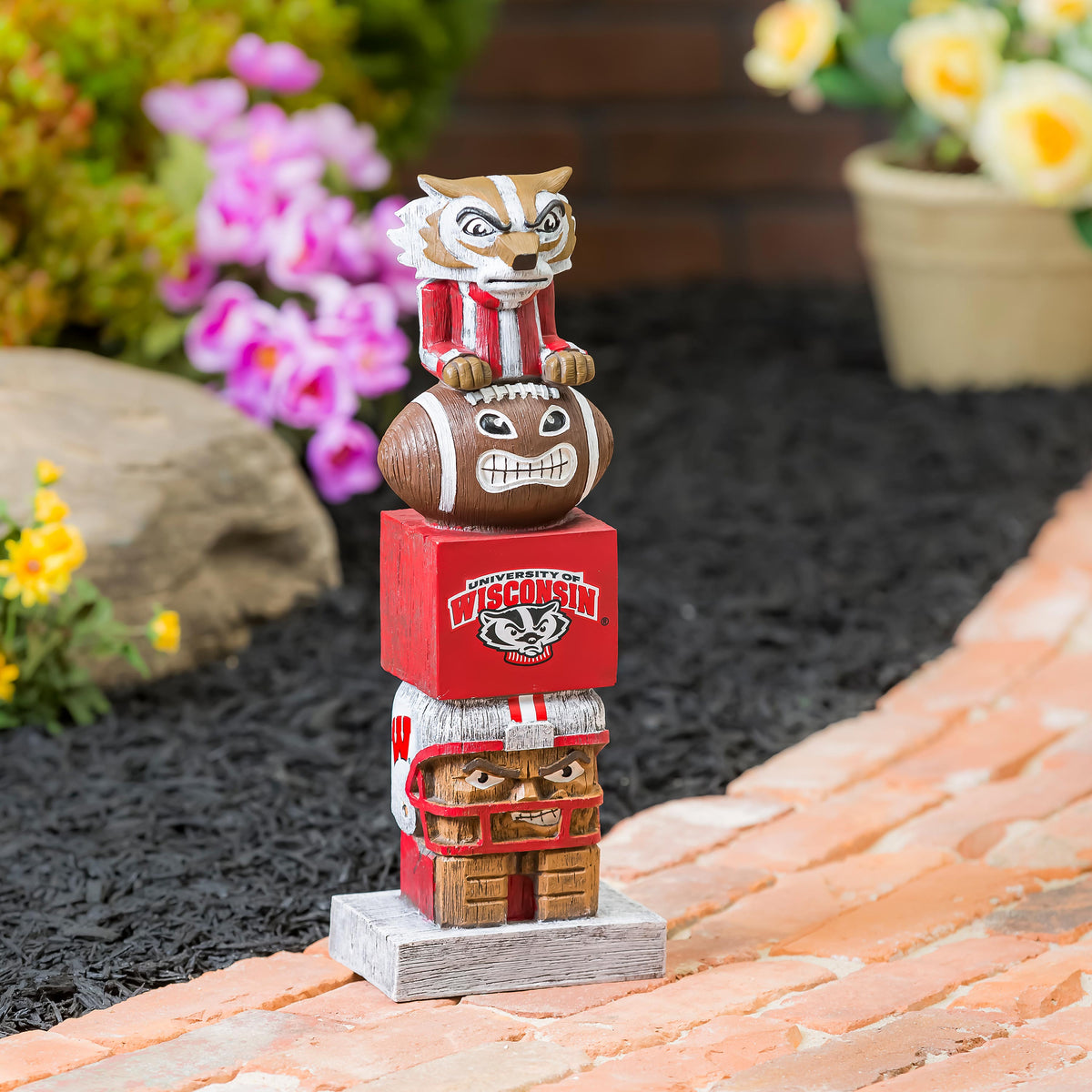 Wisconsin-Madison Badgers Tiki Team Totem Garden Statue – Team Sports ...