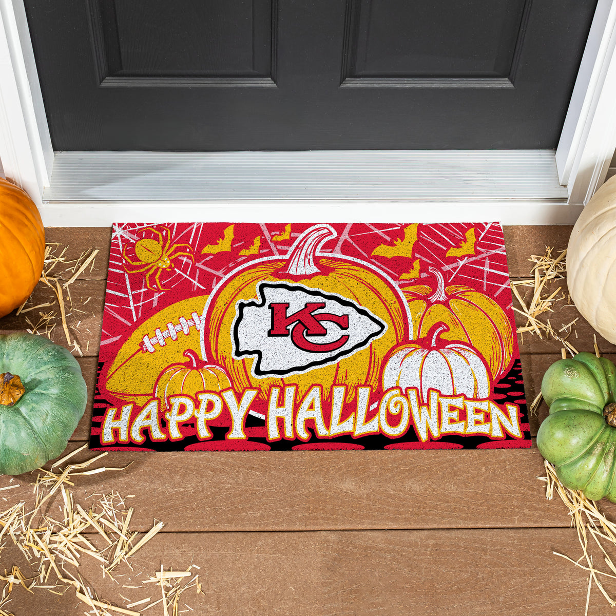 Kansas City Chiefs Halloween PVC Mat, 28"x16" – Team Sports America