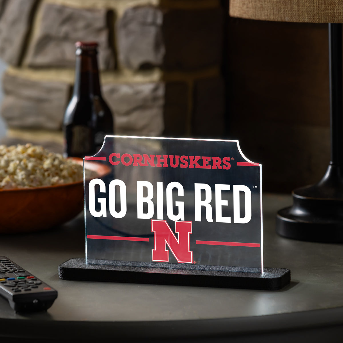 University of Nebraska College Rectangle Desklite LED Decor – Team ...