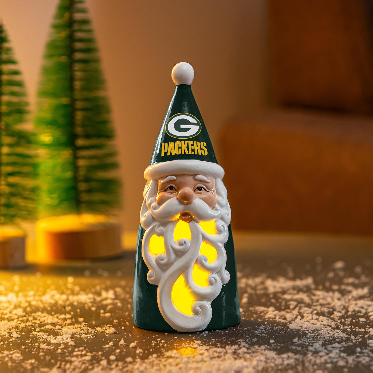 Green Bay Packers Santa LED Statuary, 8" – Team Sports America