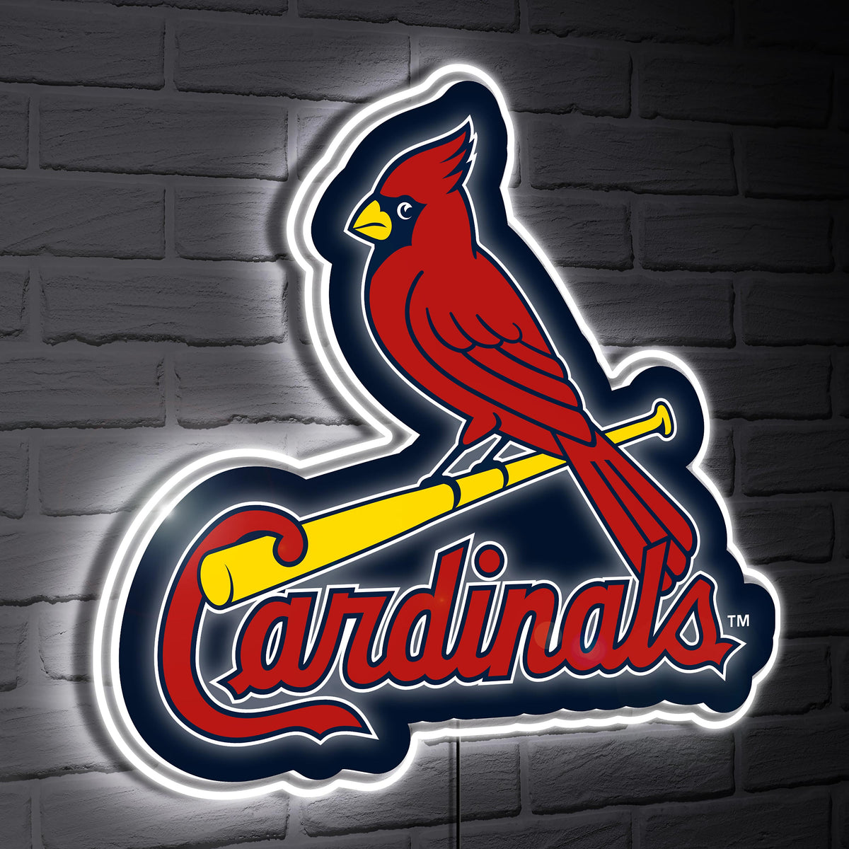 St. Louis Cardinals LED Wall Decor, Glazelite, Logo – Team Sports America