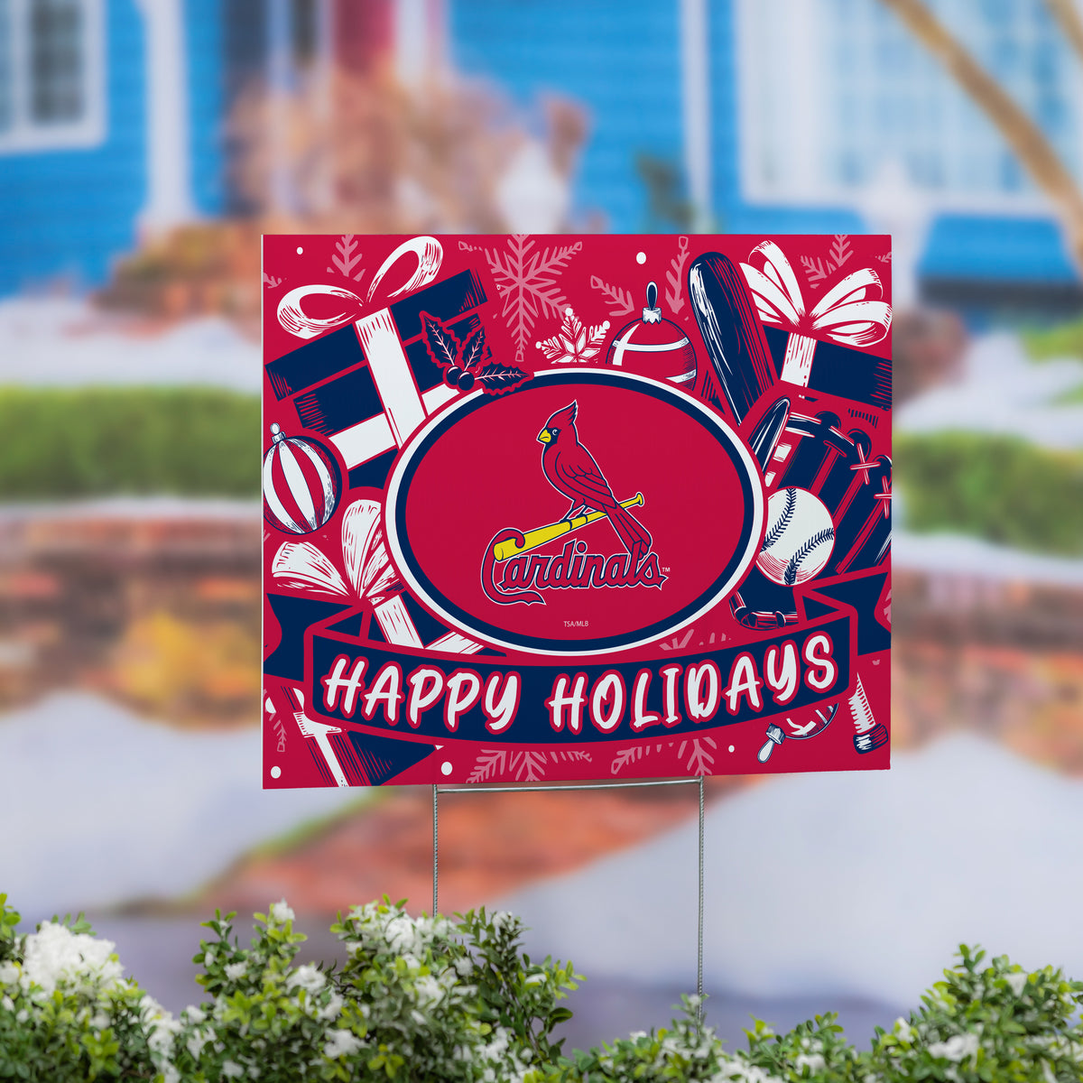 St Louis Cardinals Yard Sign, Holiday – Team Sports America