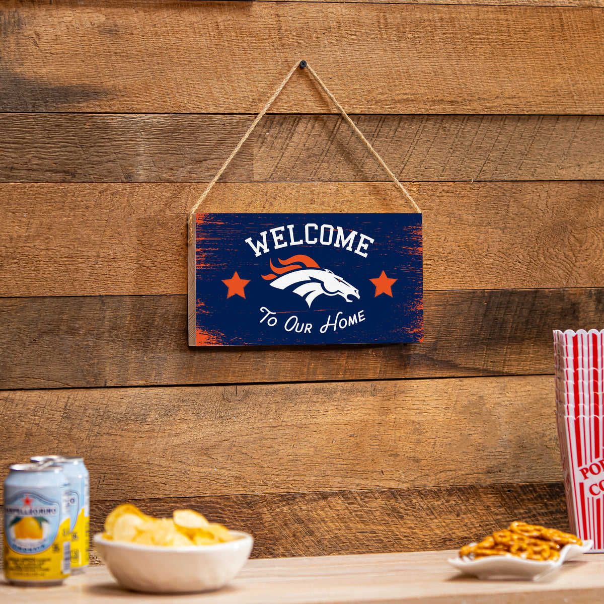 Denver Broncos Wood Wall Sign, 6x11 – Team Sports America