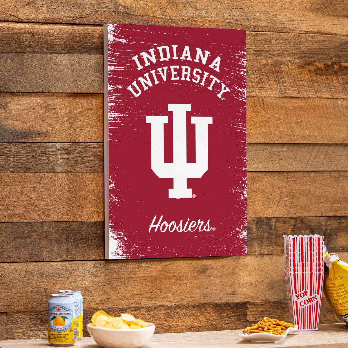 Indiana University Wood Wall Sign, 16x24 – Team Sports America