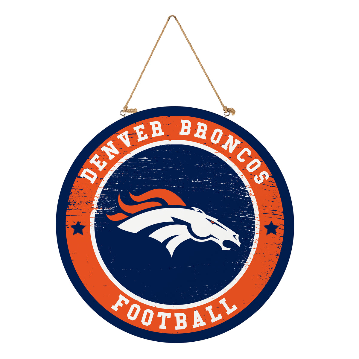 Denver Broncos Round Door Décor with Hanging Rope, 18x18 – Team Sports ...