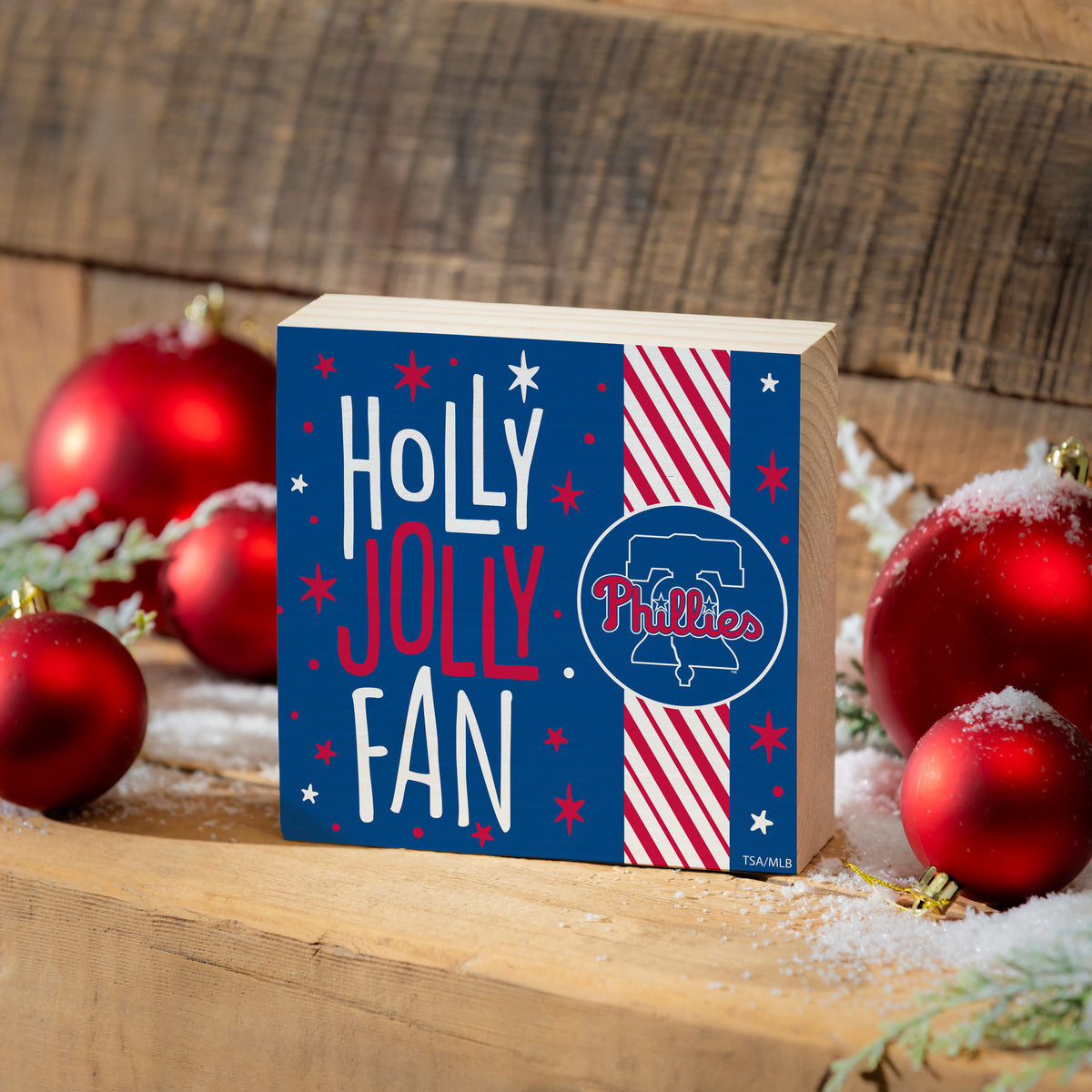 Philadelphia Phillies Block, Holiday, 6x6 – Team Sports America