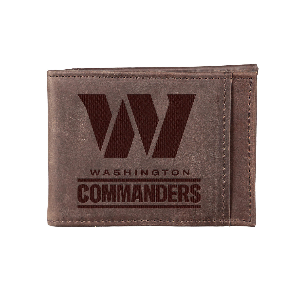 Front Pocket Wallet w/ RFID Blocking, Washington Commanders, Brown ...