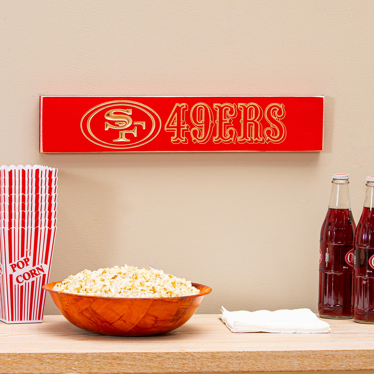 San Francisco 49ers Engraved Wood Sign, 49ers 3.5" x 18" – Team Sports ...