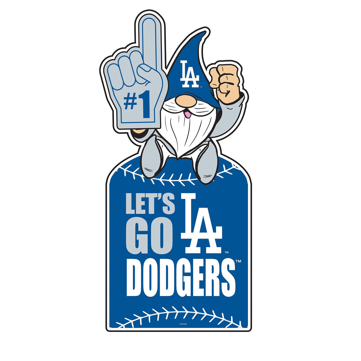Los Angeles Dodgers Gnome Metal Sign 10"L x 30"H – Team Sports America