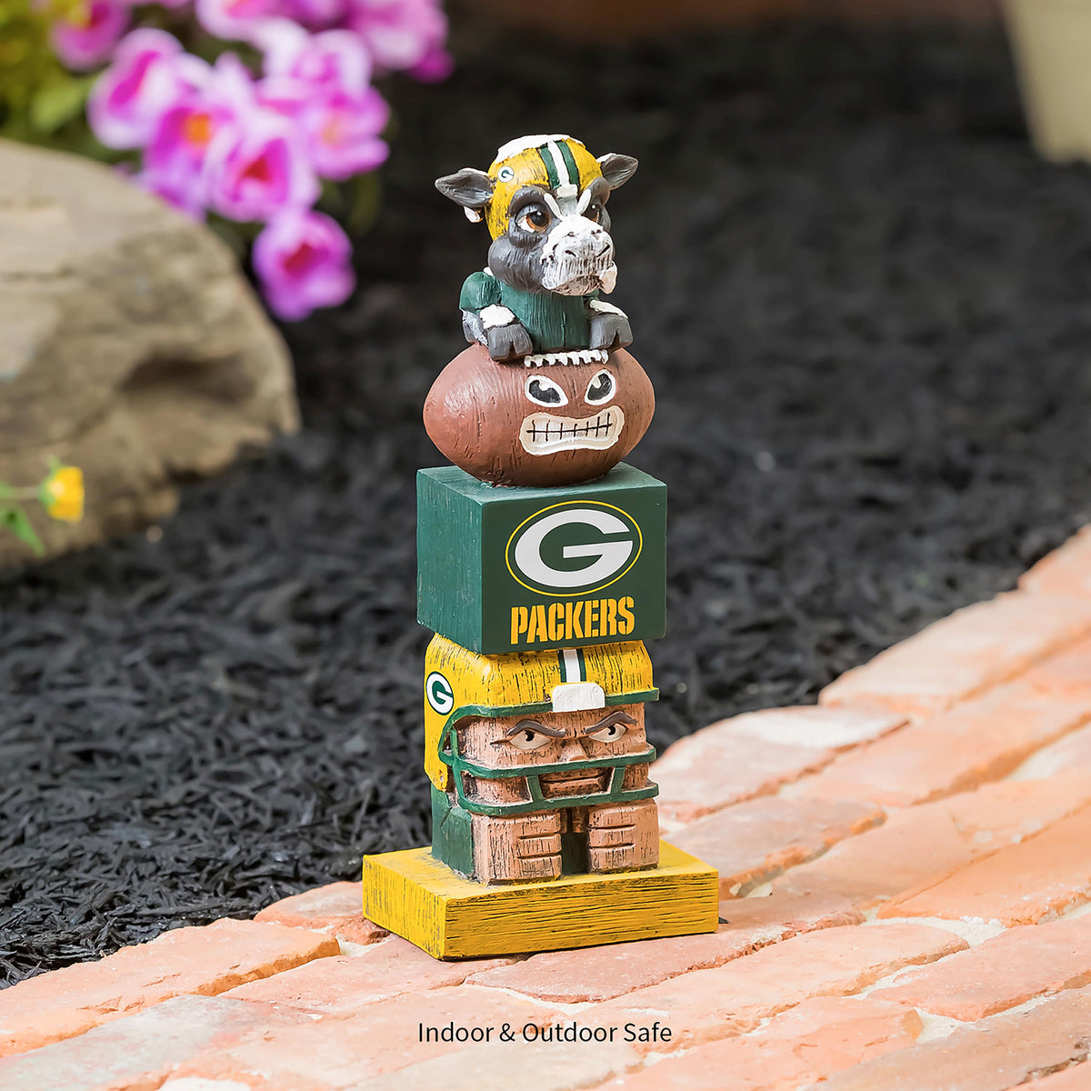 Green Bay Packers Tiki Team Totem Garden Statue – Team Sports America