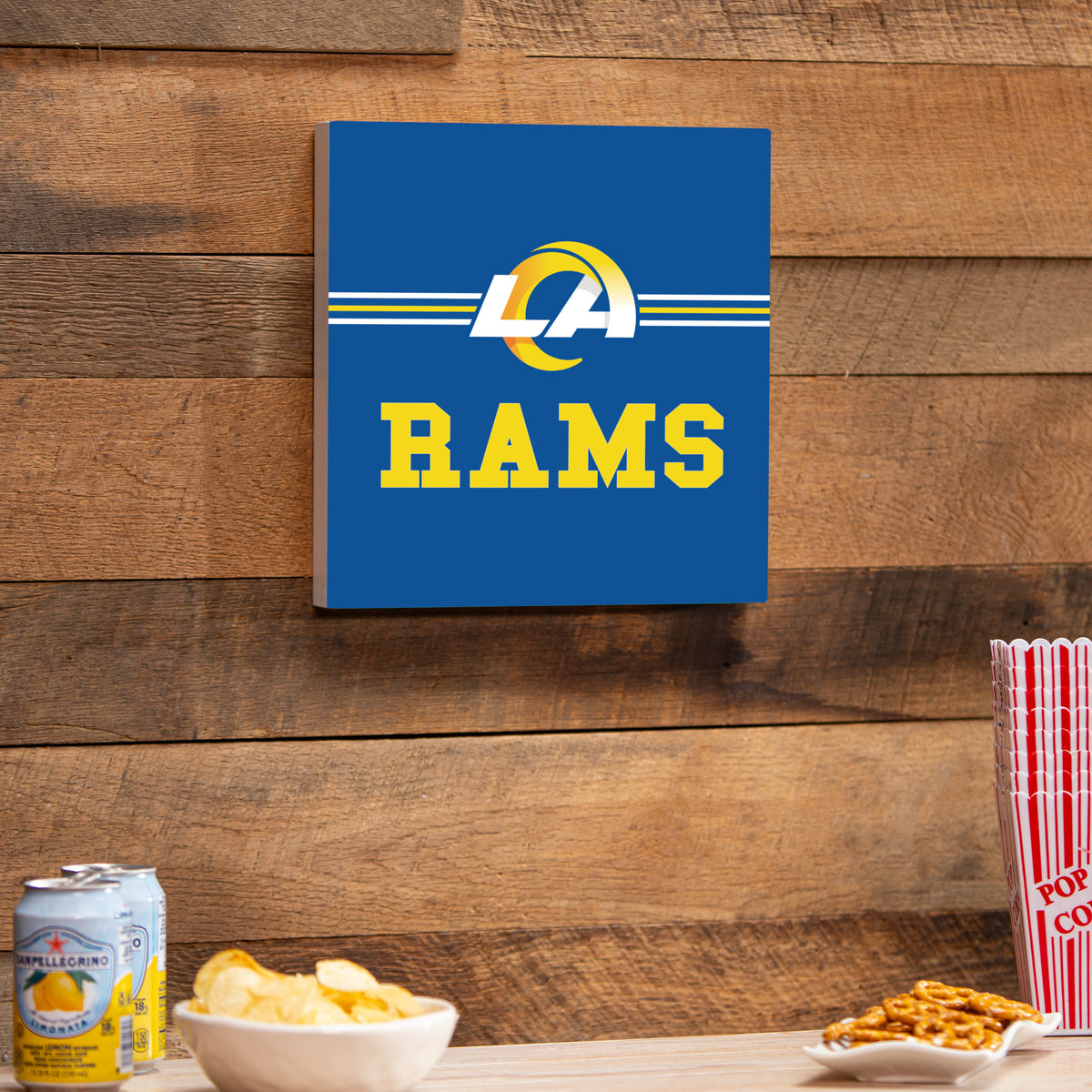 Los Angeles Rams Wood Wall Sign, 12x12 – Team Sports America