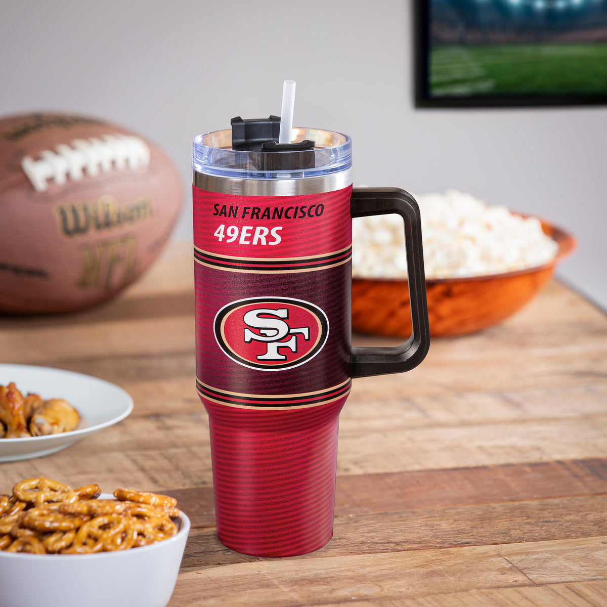 40oz Stainless Steel Canyon Cup w/ Straw, San Francisco 49ers – Team ...