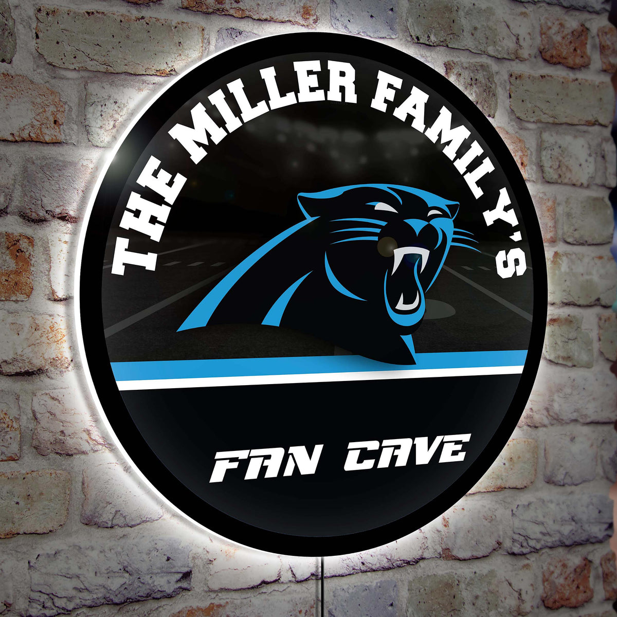 Carolina Panthers NFL Football Large Round Edgelite LED Decor, Persona ...