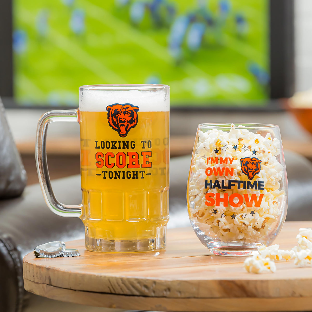 Chicago Bears, Stemless 17OZ Wine & Beer 16 OZ Gift Set – Team Sports ...