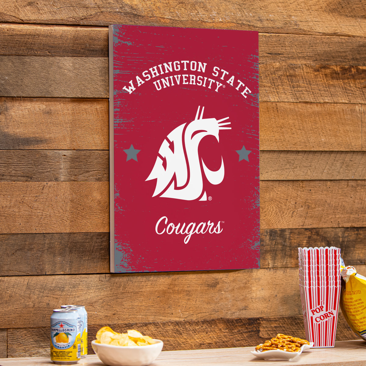 Washington State University Wood Wall Sign, 16x24 – Team Sports America