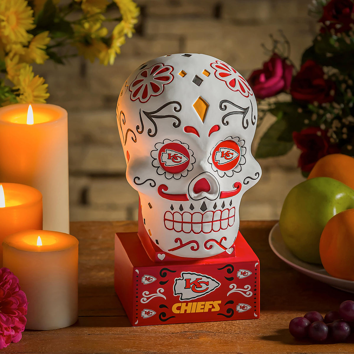 Kansas City Chiefs Sugar Skull Statue – Team Sports America