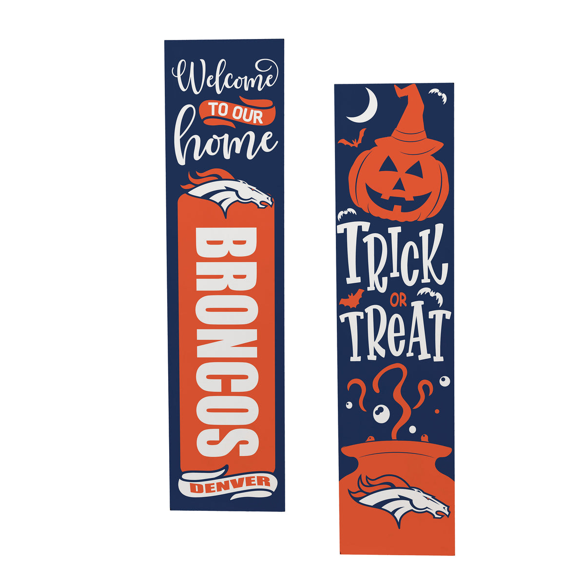 Denver Broncos 47" Double Sided Leaner, Halloween – Team Sports America