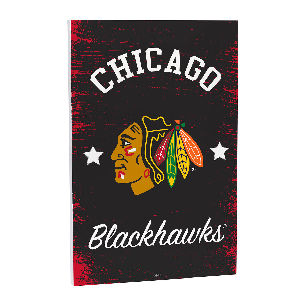 Chicago Blackhawks Wood Wall Sign, 16x24 – Team Sports America