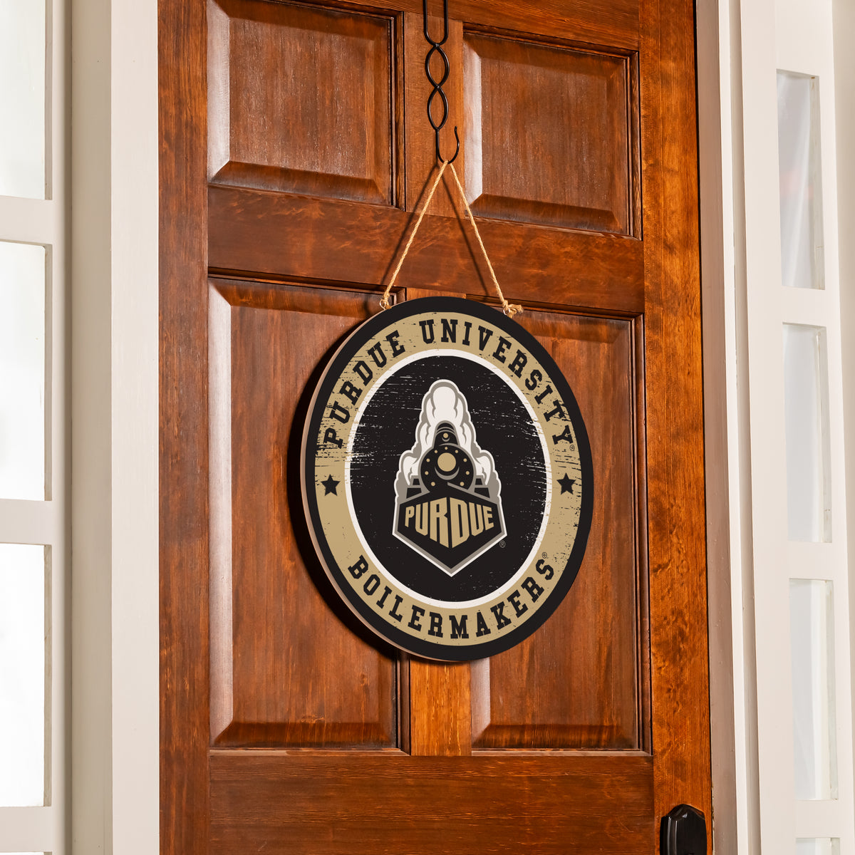 Purdue University Round Door Décor with Hanging Rope, 18x18 – Team ...