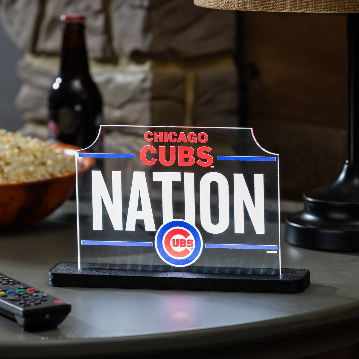 Chicago Cubs Baseball Rectangle Desklite LED Decor – Team Sports America