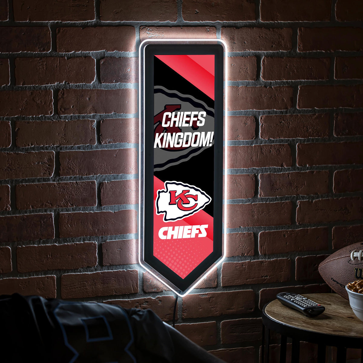 LED Wall Decor, Pennant, Kansas City Chiefs – Team Sports America