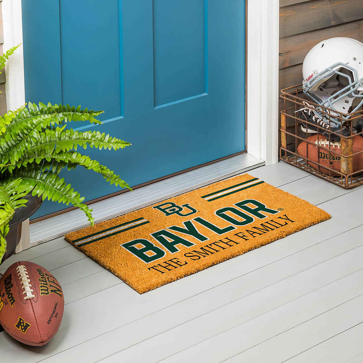 Baylor University Personalized Mat, Natural Coir with Color Logo, 30 ...