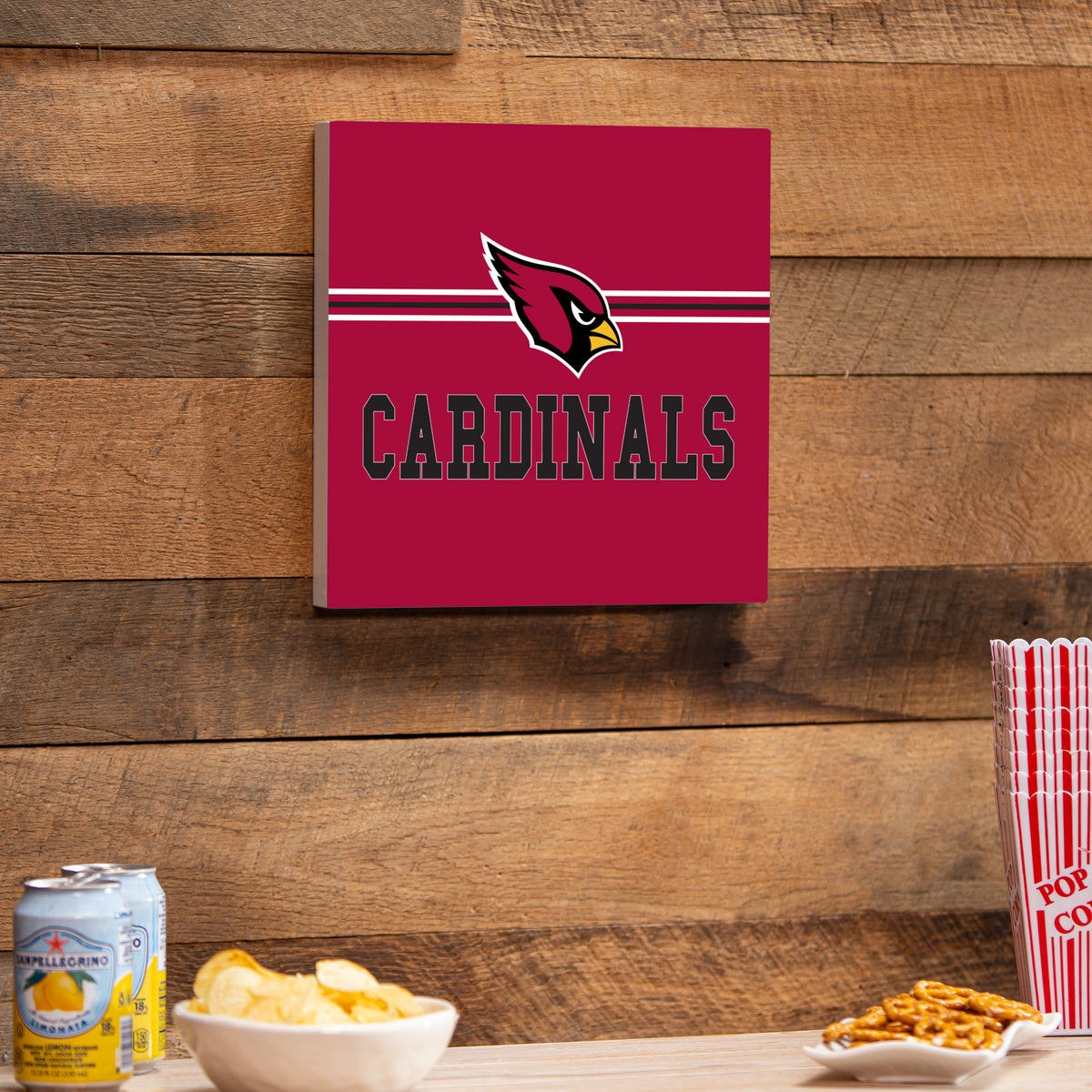 Arizona Cardinals Wood Wall Sign, 12x12 – Team Sports America