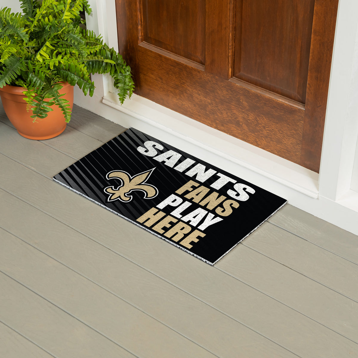 New Orleans Saints Fan Mat, 28"x16" – Team Sports America