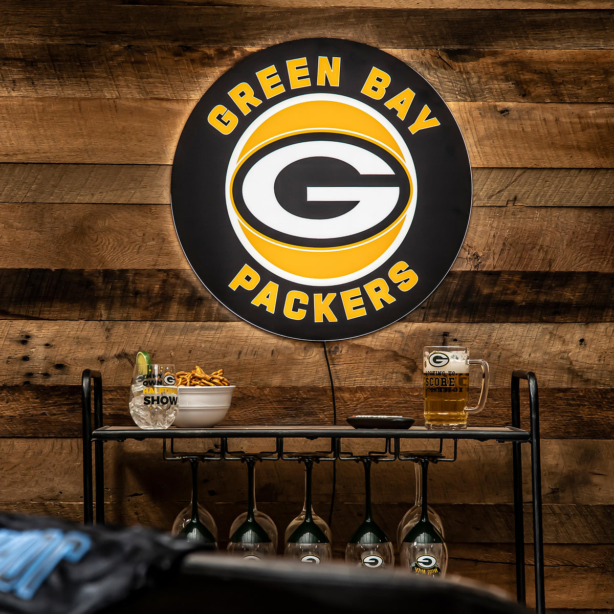 LED Wall Decor, Round, Green Bay Packers – Team Sports America