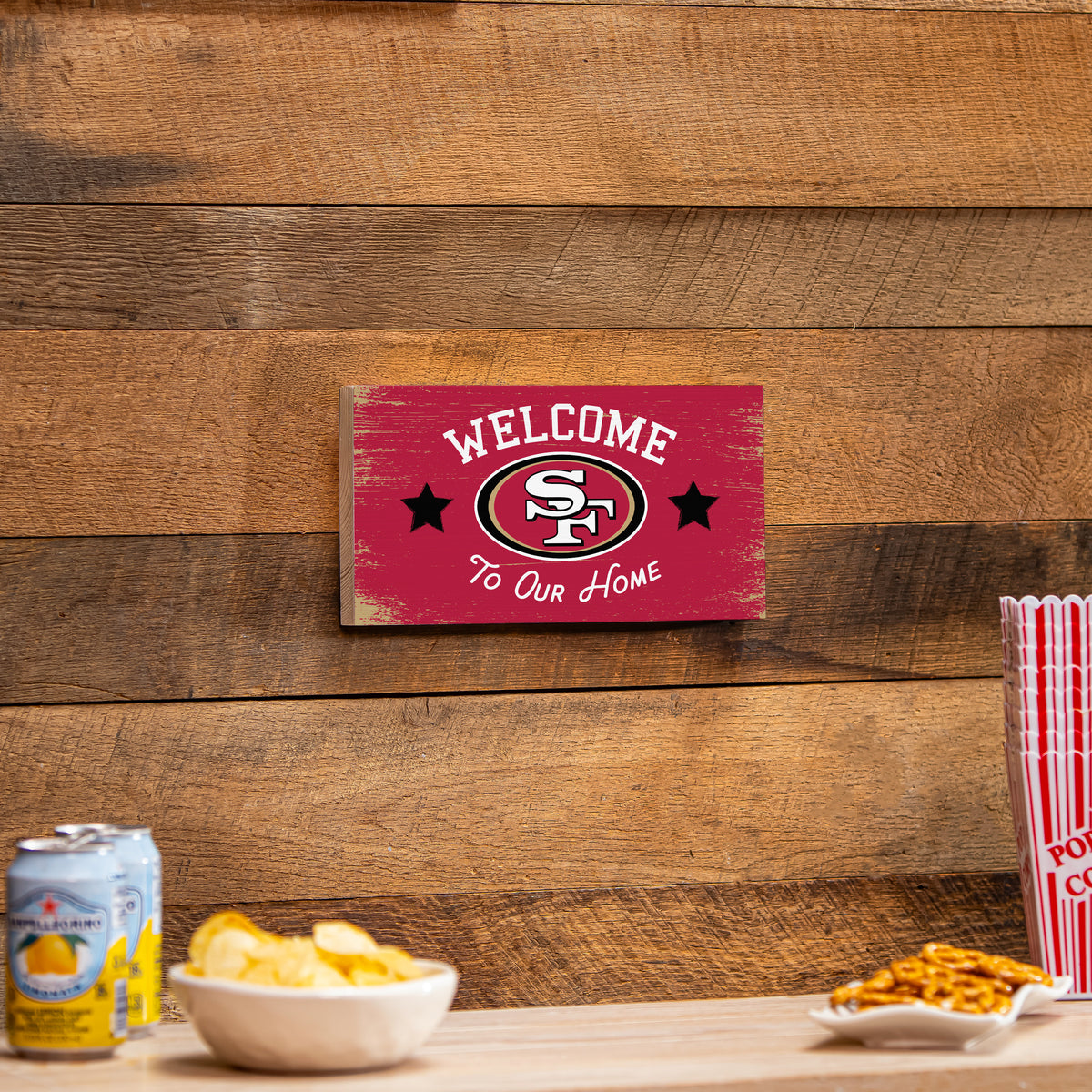 San Francisco 49ers Wood Wall Sign, 6x11 – Team Sports America