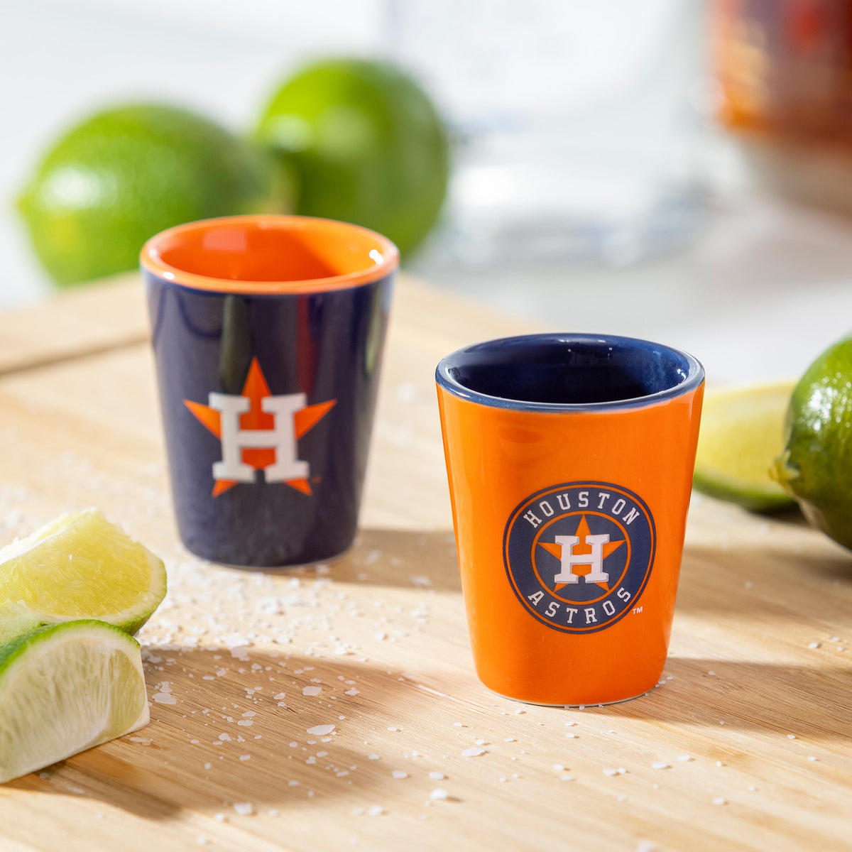 Houston Astros 4-Piece Ceramic 2oz. Shot Glass Set – Team Sports America