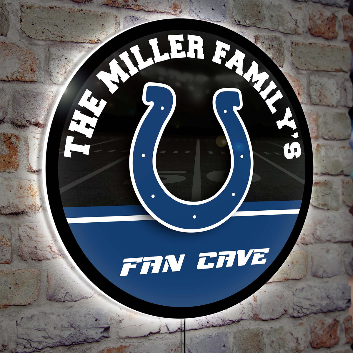 Indianapolis Colts NFL Football Large Round Edgelite LED Decor, Person ...