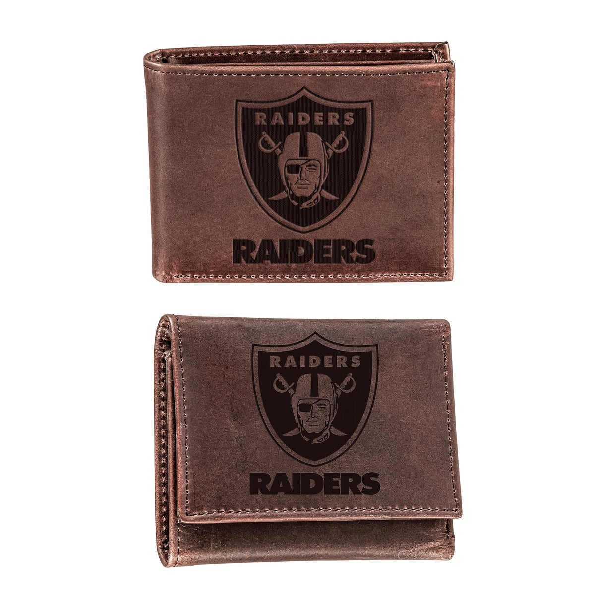 Las Vegas Raiders, Bi-Fold and Tri-Fold Wallet Gift Set, Brown – Team ...