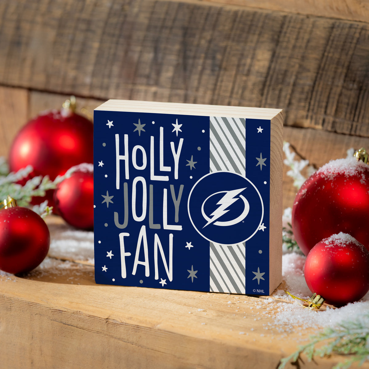 Tampa Bay Lightning Block, Holiday, 6x6 – Team Sports America
