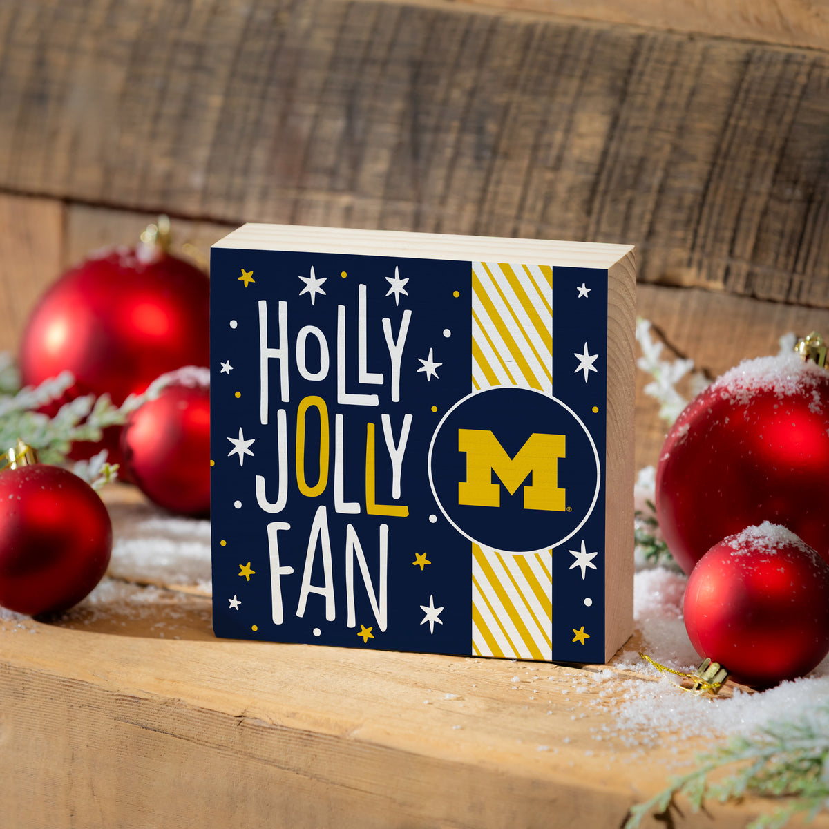 University Of Michigan Block, Holiday, 6x6 – Team Sports America
