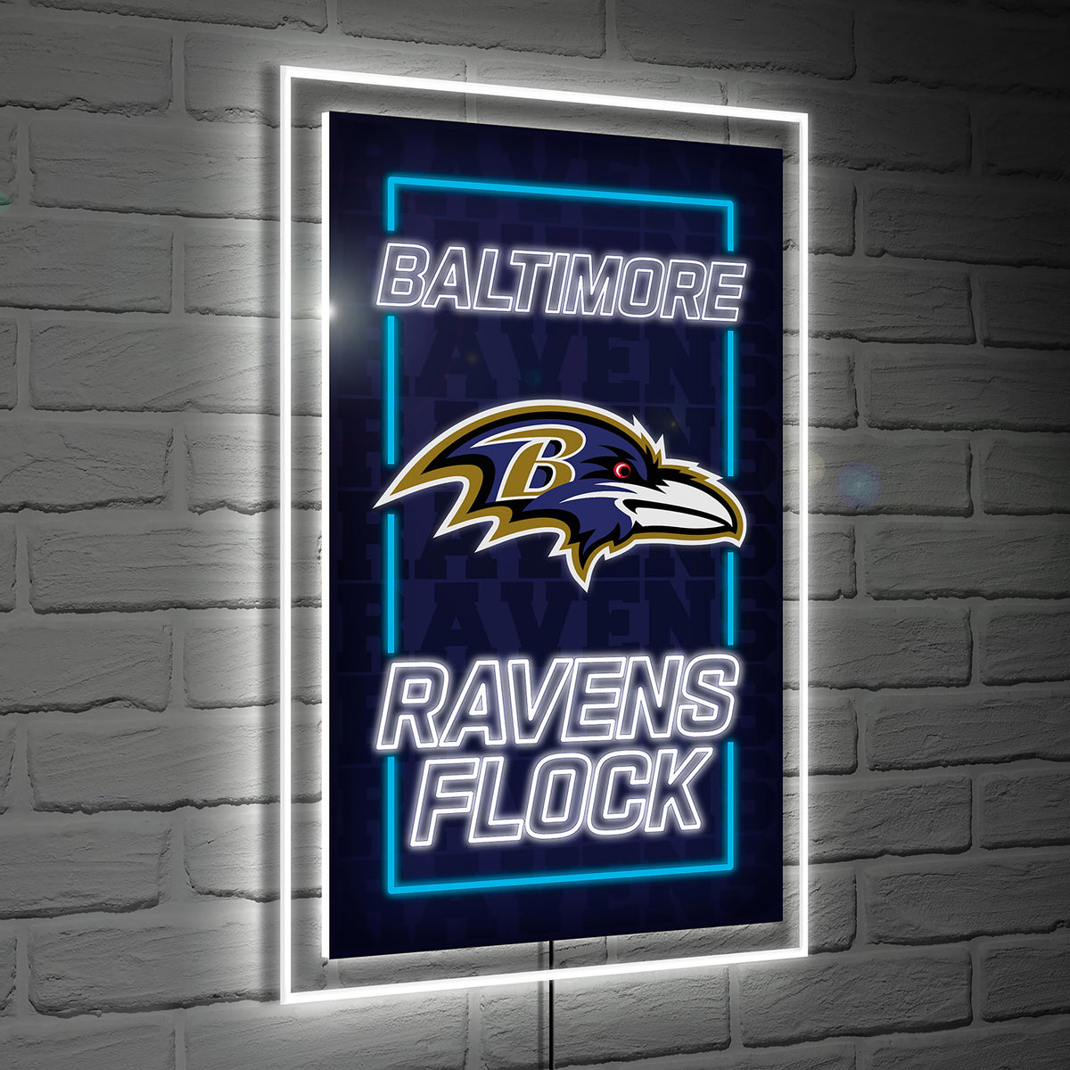 Baltimore Ravens NFL Football Rectangle Neolite LED Decor – Team Sports ...