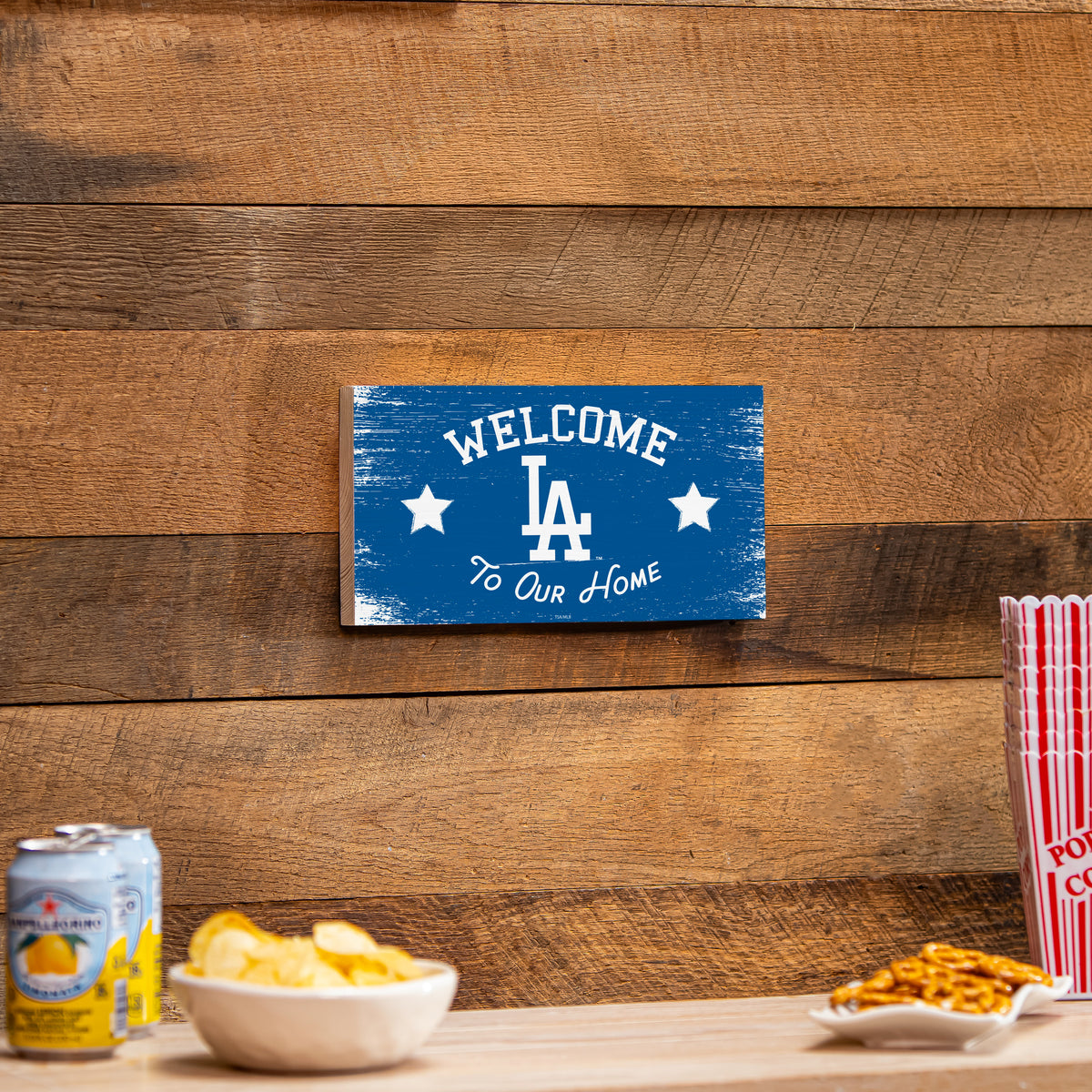 Los Angeles Dodgers Wood Wall Sign, 6x11 – Team Sports America