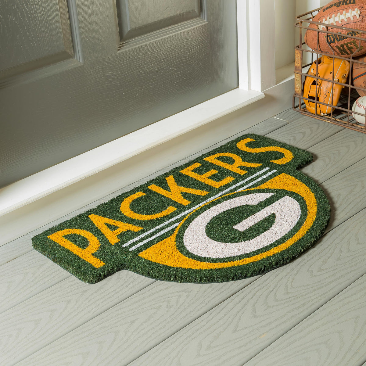 NFL Shaped Coir Door Mat, Packers – Team Sports America