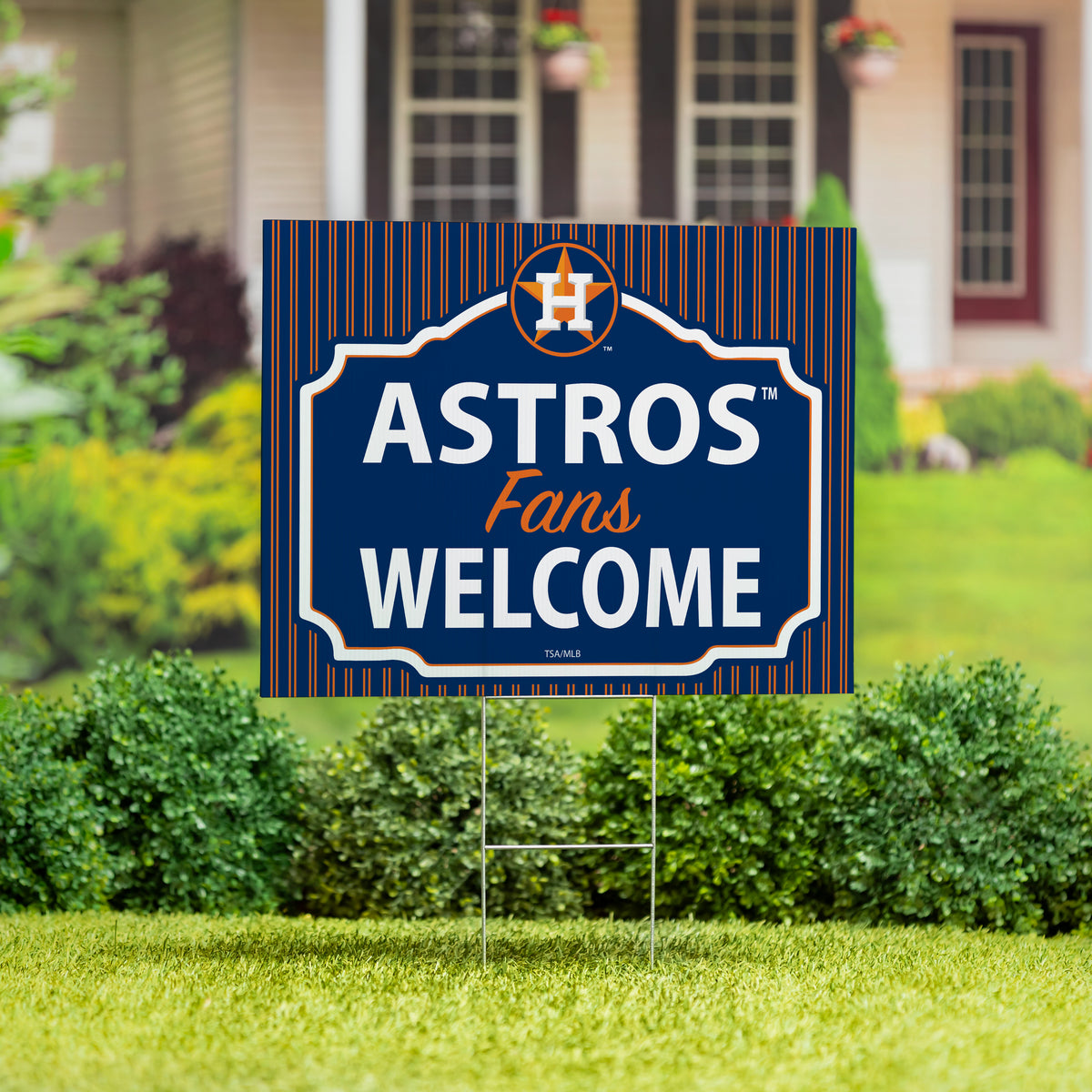 Houston Astros Coroplast Yard Sign, "Fans Welcome" – Team Sports America