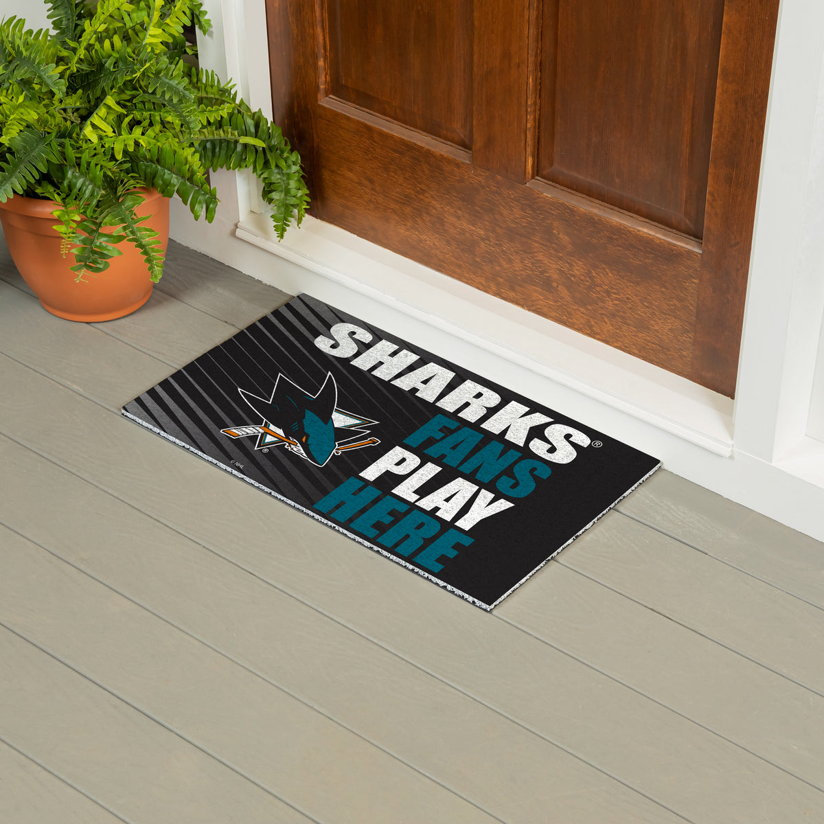 San Jose Sharks Fan Mat, 28"x16" – Team Sports America