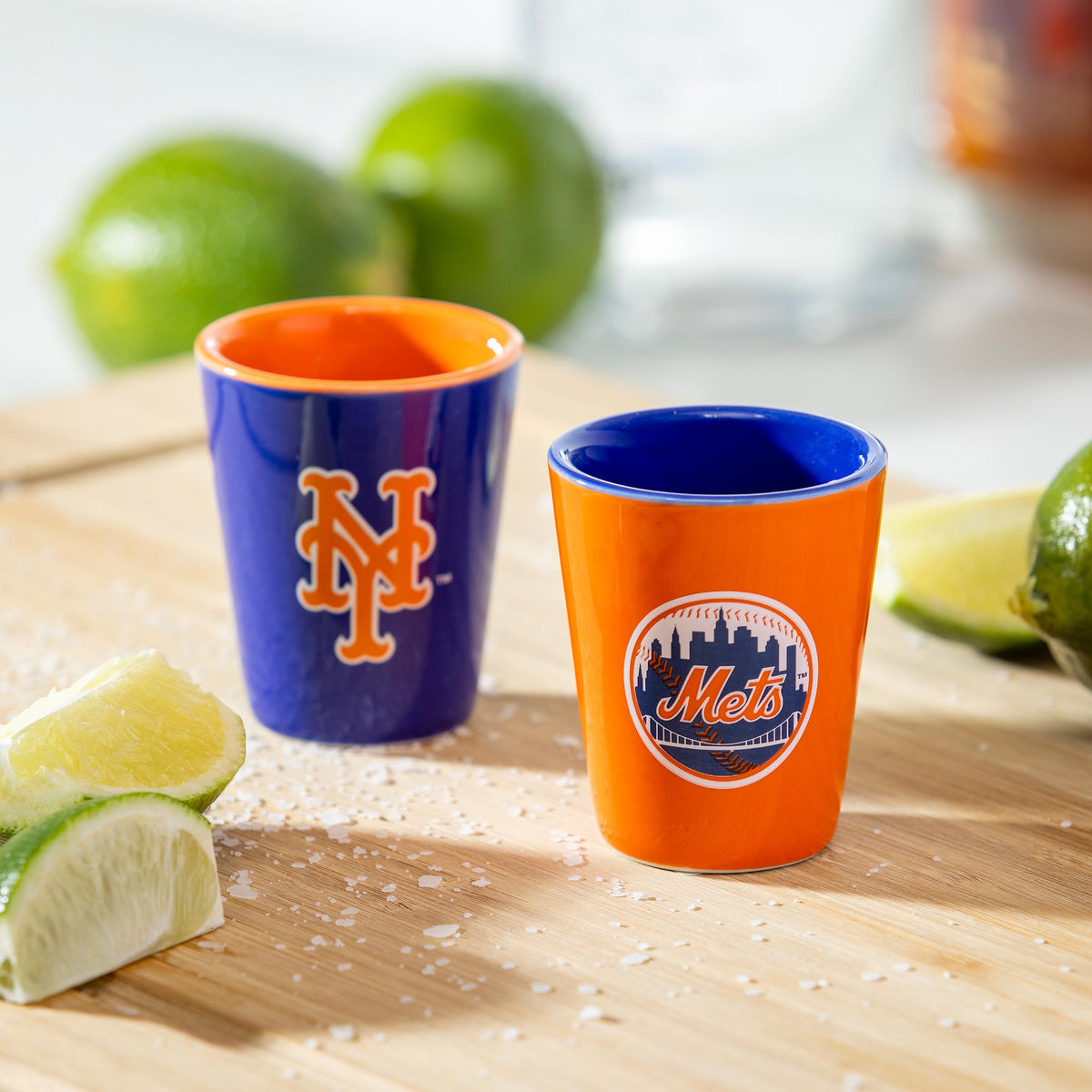 New York Mets 4-Piece Ceramic 2oz. Shot Glass Set – Team Sports America